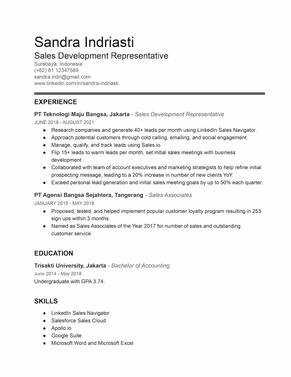 Contoh Cv Ats Yang Benar Detail Imagesee Riset