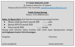 17+ Contoh Tanda Terima Barang dan Tips Menyusunnya